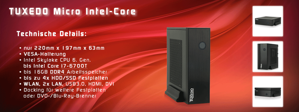 Linux Notebooks und Computer Laptops und PCs Hardware von TUXEDO