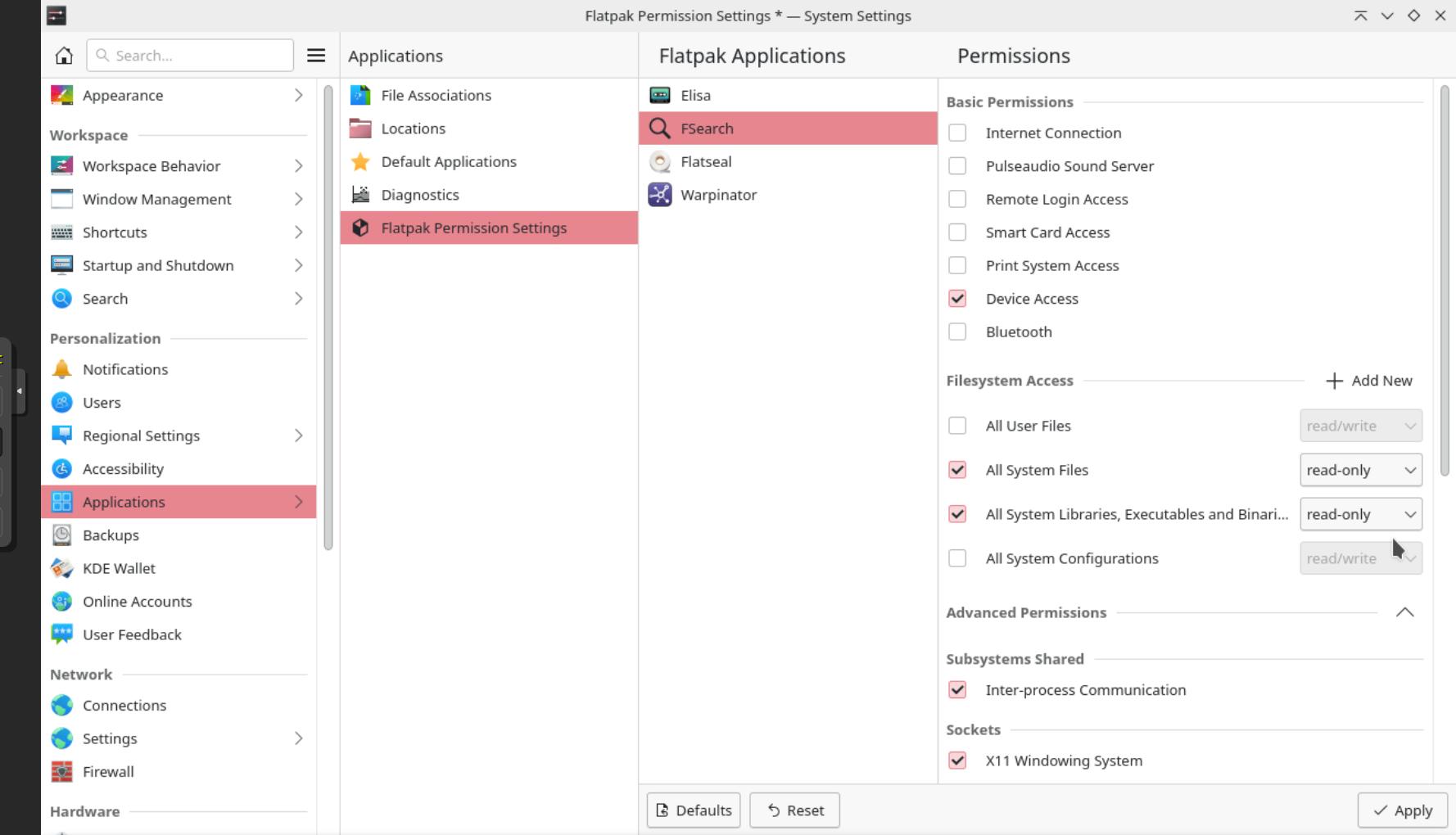 Edit permissions of Flatpak applications in TUXEDO OS - TUXEDO Computers