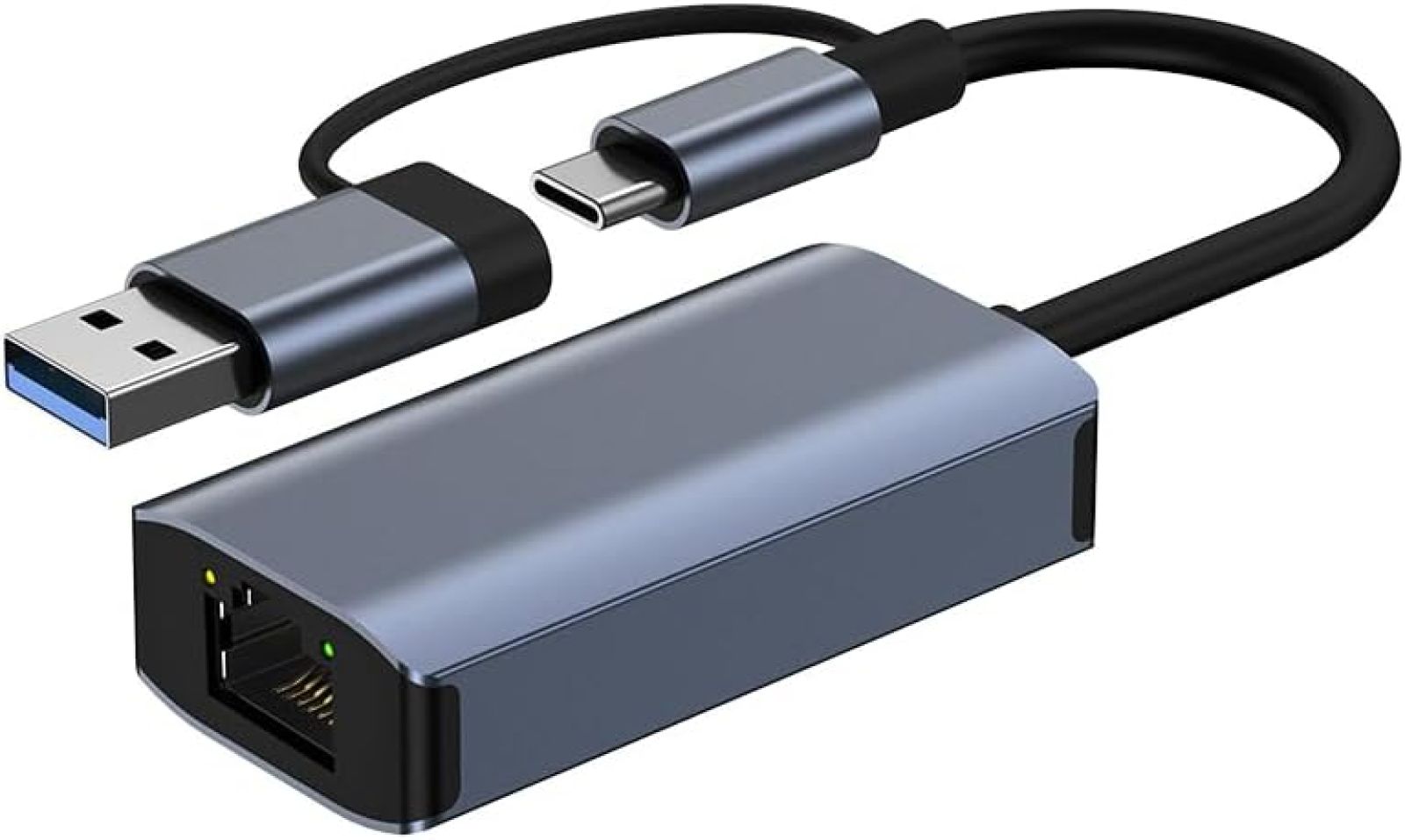 USB zu LAN Adapter & Hub - USB-C & -A - 1GBit + 3x USB3.0 - USB zu LAN ...